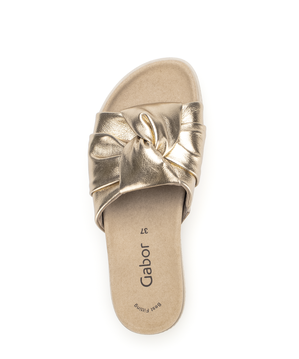 Gabor Metallic Slip-On Sandal – JR Shoes